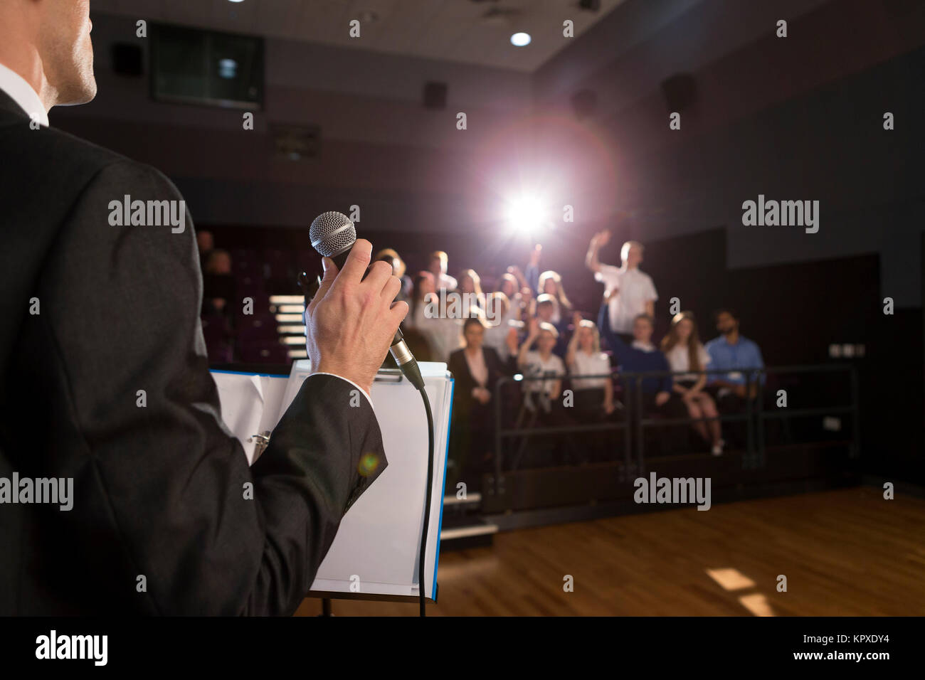 Giving a Speech Stock Photo - Alamy