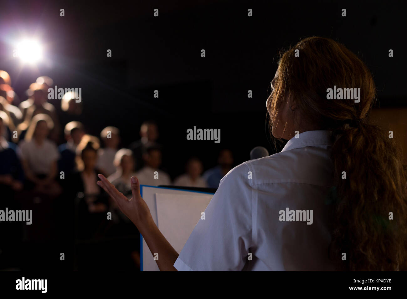 Female Student Crowd Speech High Resolution Stock Photography and ...