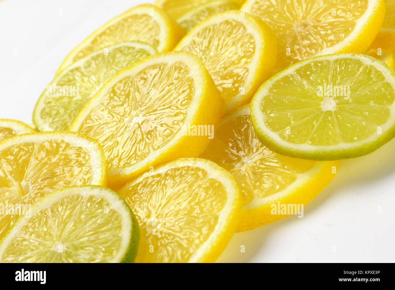lemon and lime slices Stock Photo - Alamy