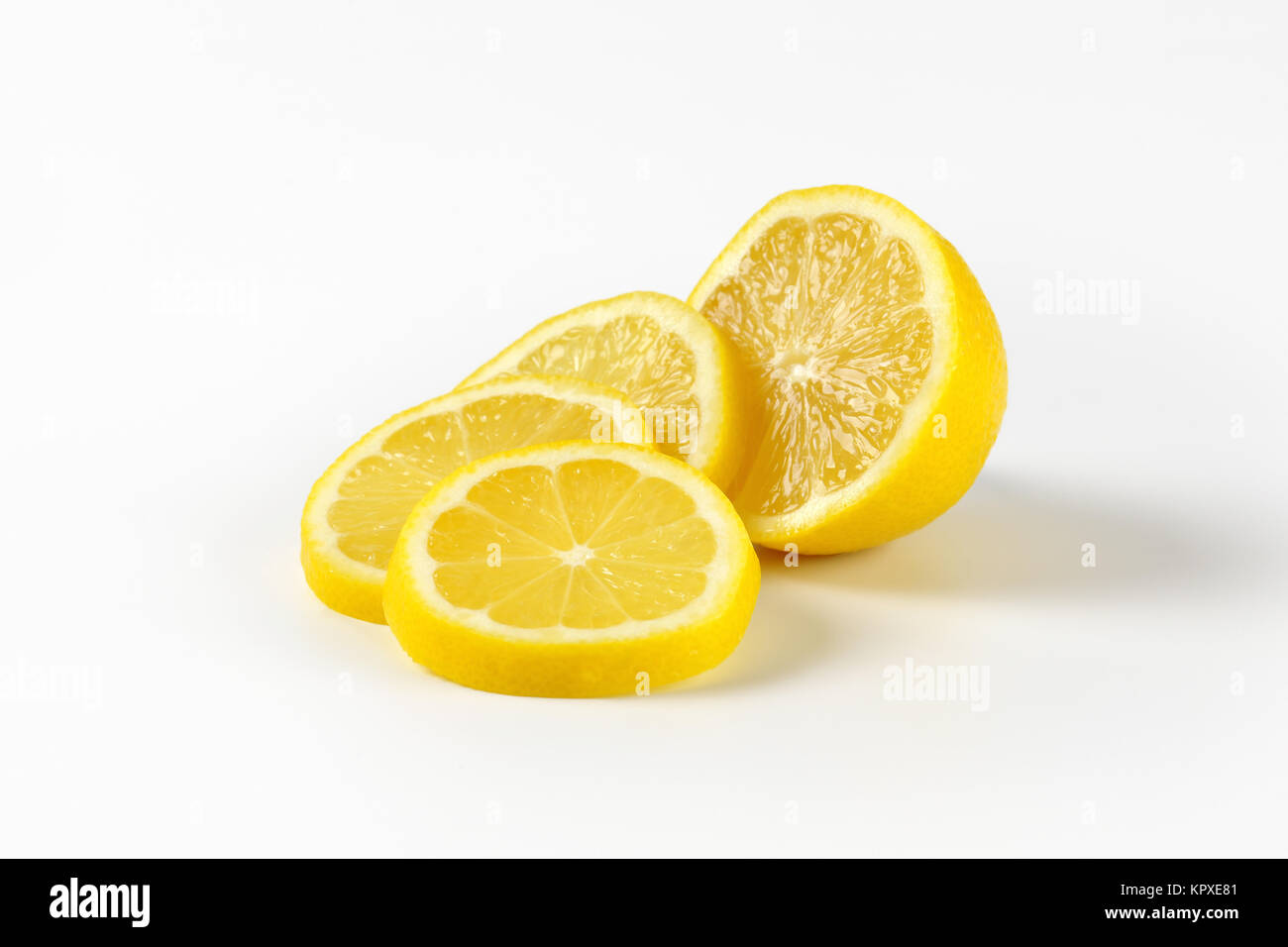 sliced fresh lemon Stock Photo - Alamy