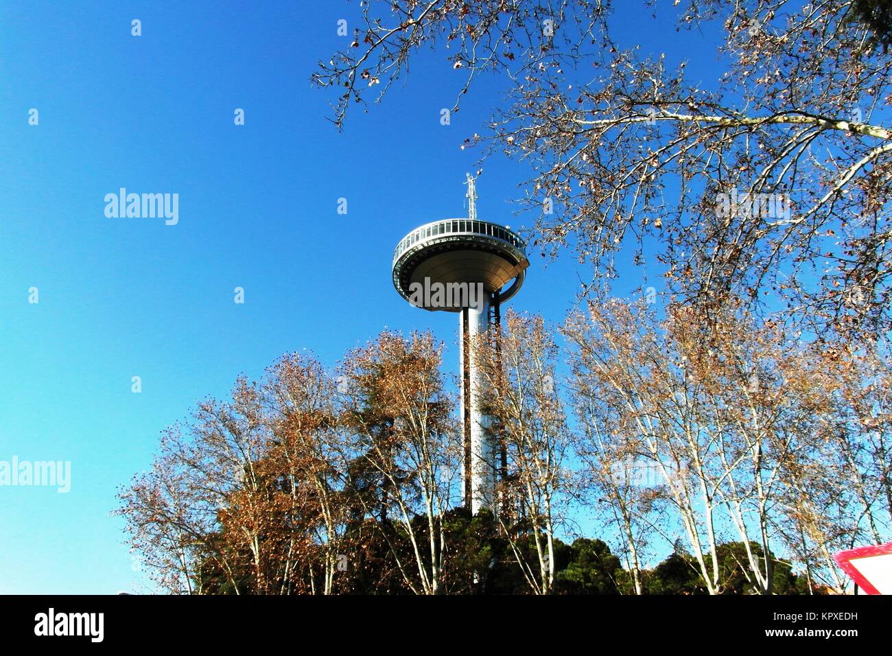 High tower in Madrid, Spain Stock Photo - Alamy