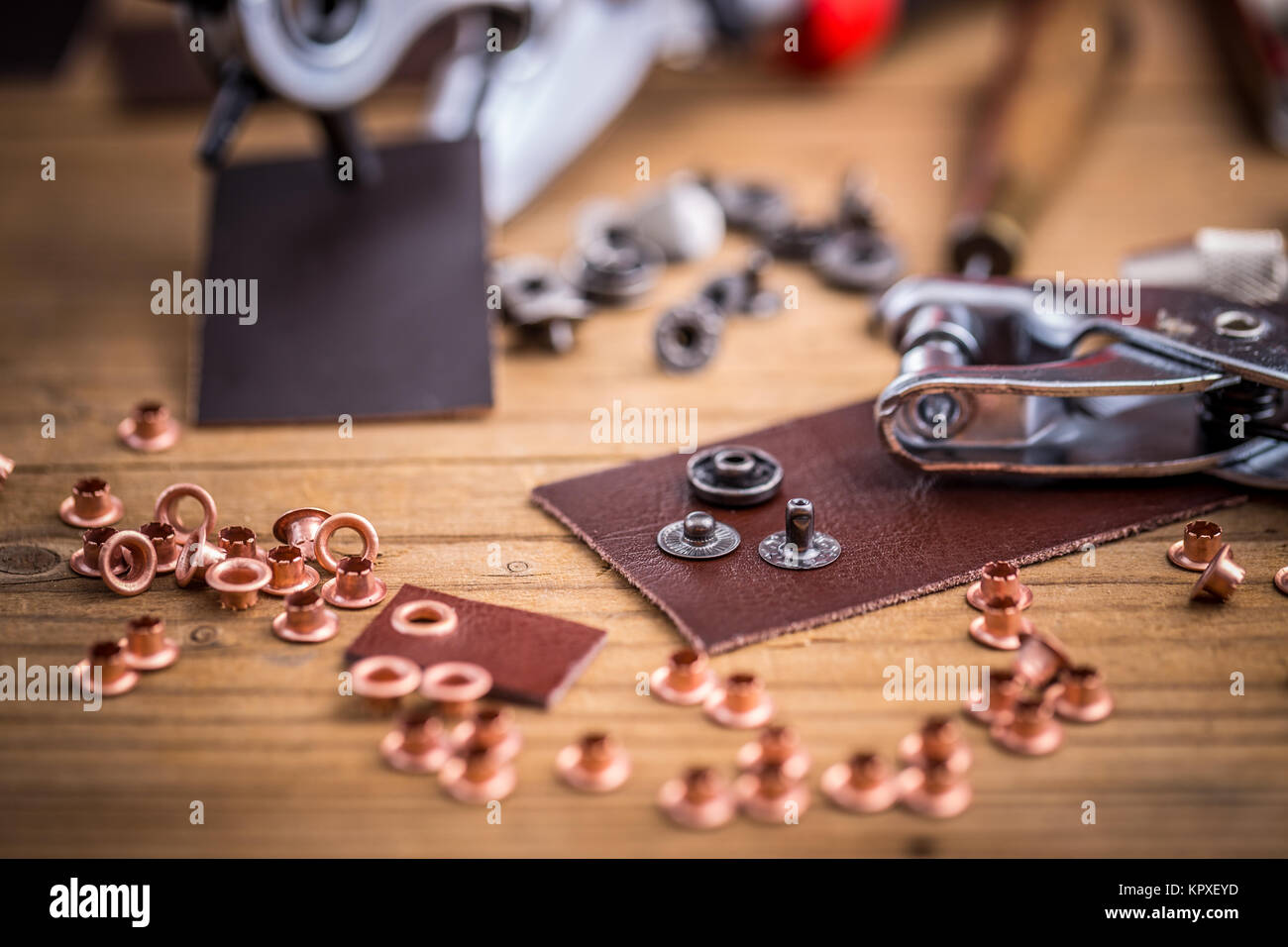 Leather hole maker Stock Photo - Alamy