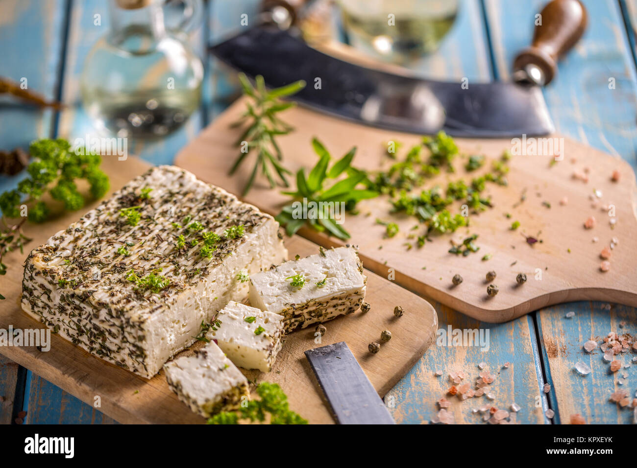 Homemade soft cheese Stock Photo - Alamy