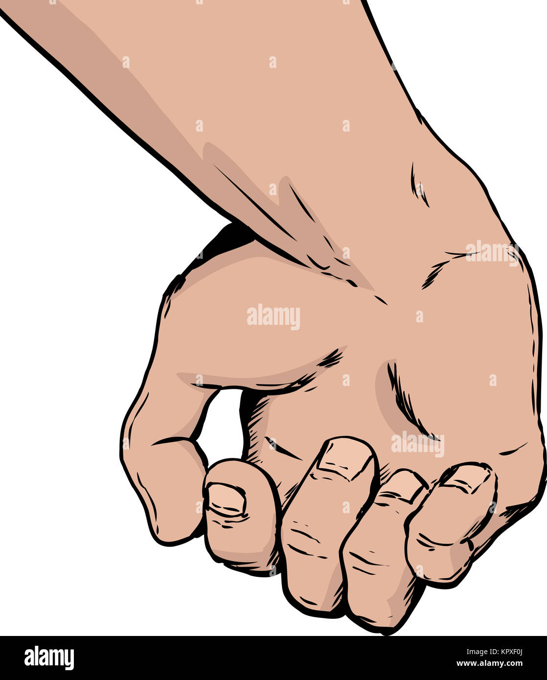Partially clenched human hand Stock Photo - Alamy