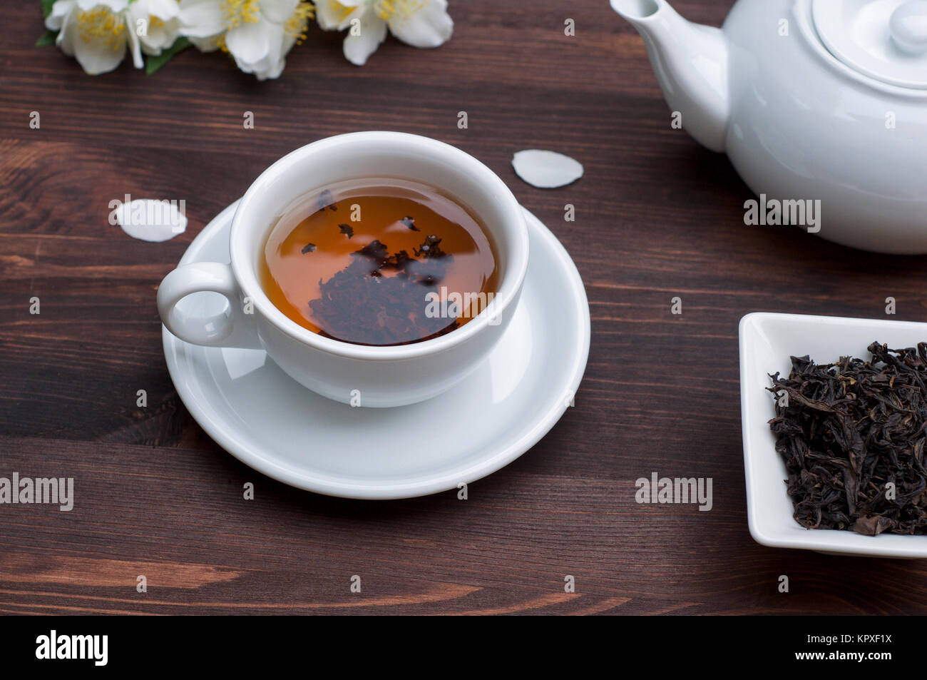 cup of tea on the table Stock Photo - Alamy