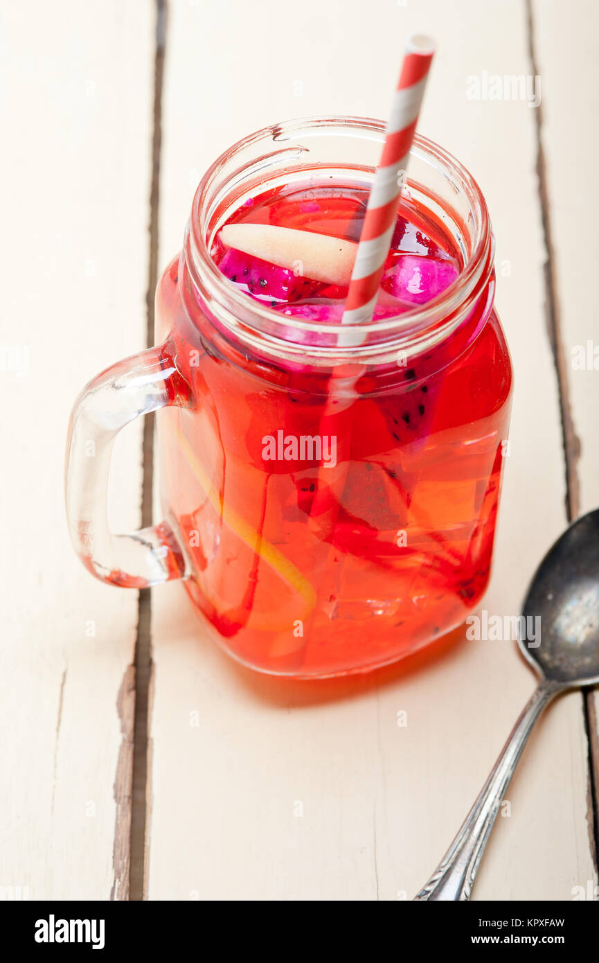 fresh fruit punch drink Stock Photo - Alamy