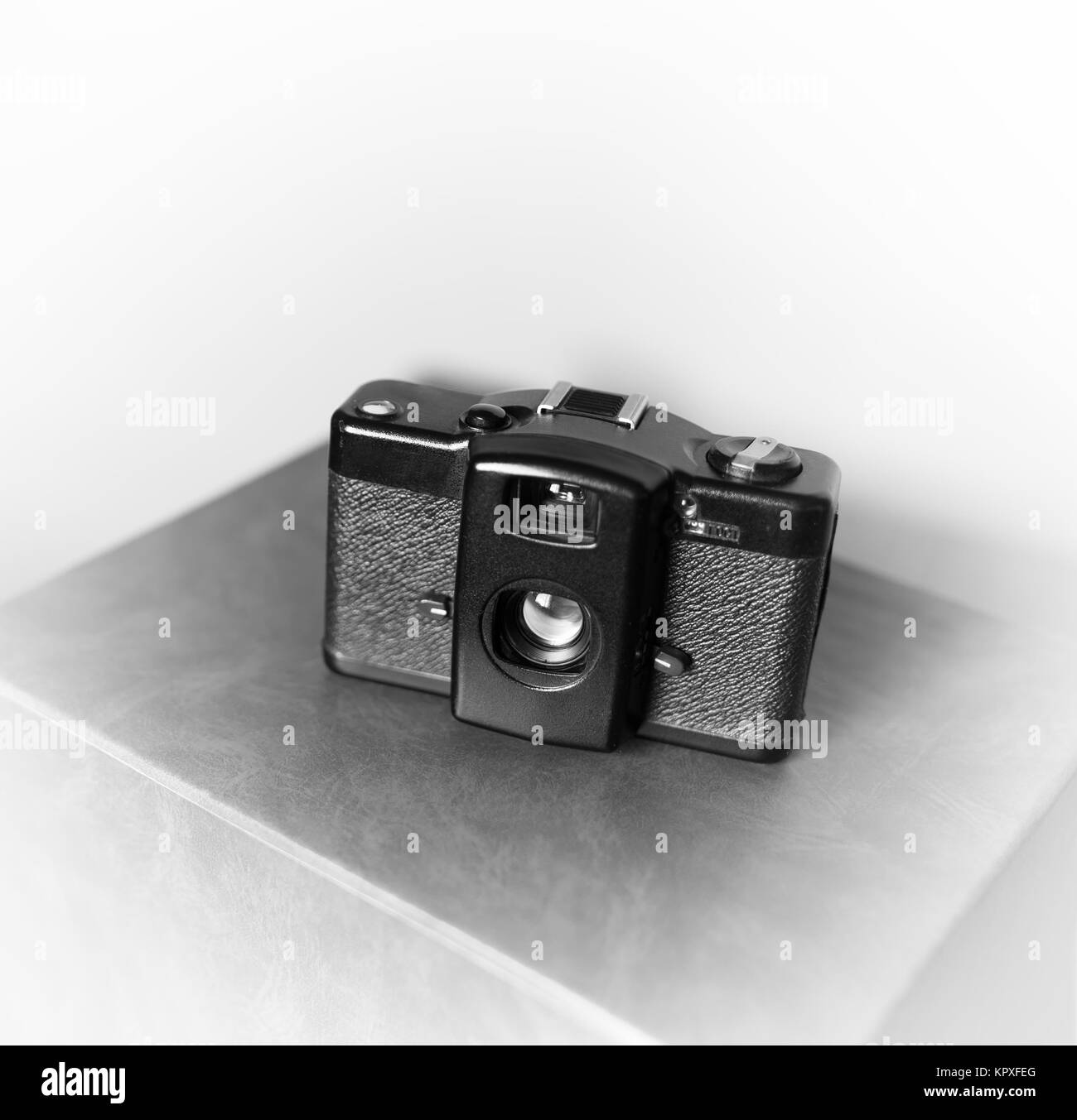 Black and white vintage camera vignette bokeh background Stock Photo ...