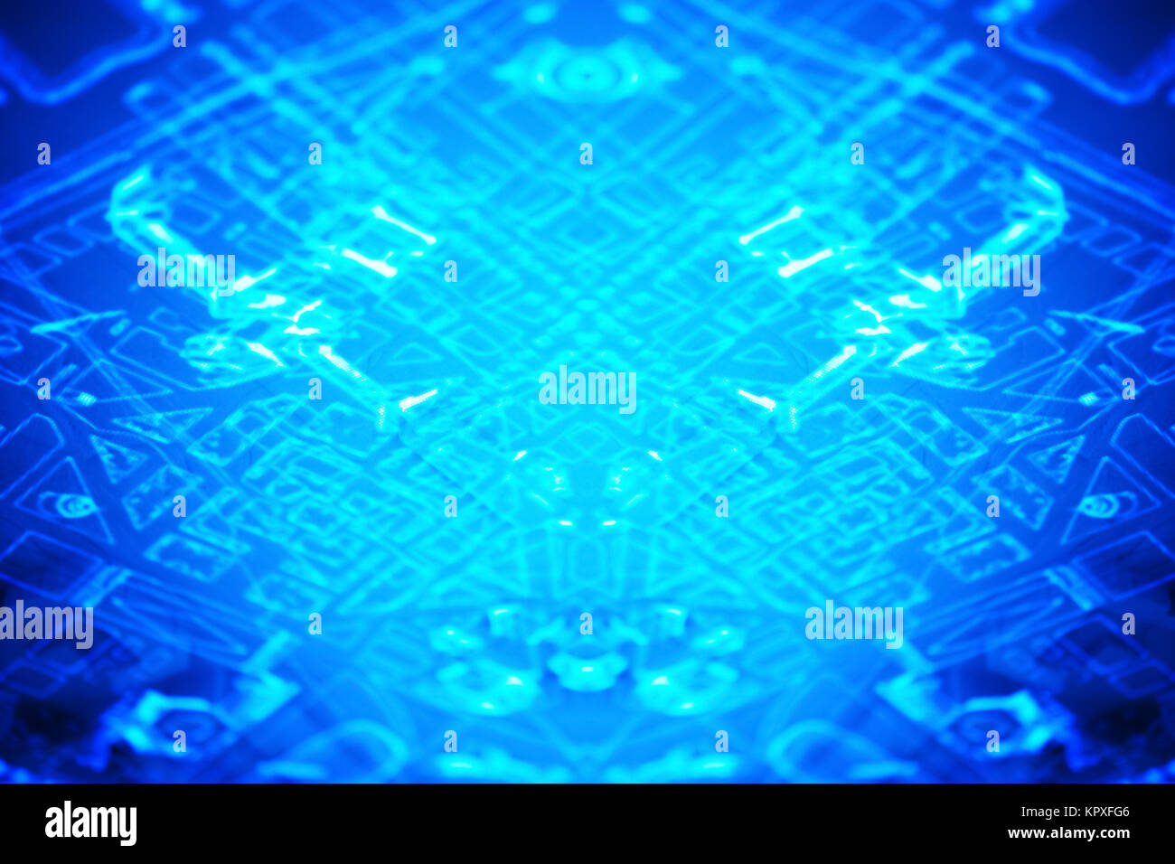 Blue computer pcb abstract illustration background Stock Photo - Alamy