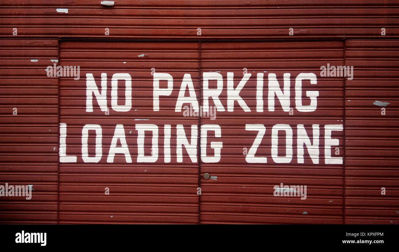 No parking loading zone sign Stock Photo - Alamy
