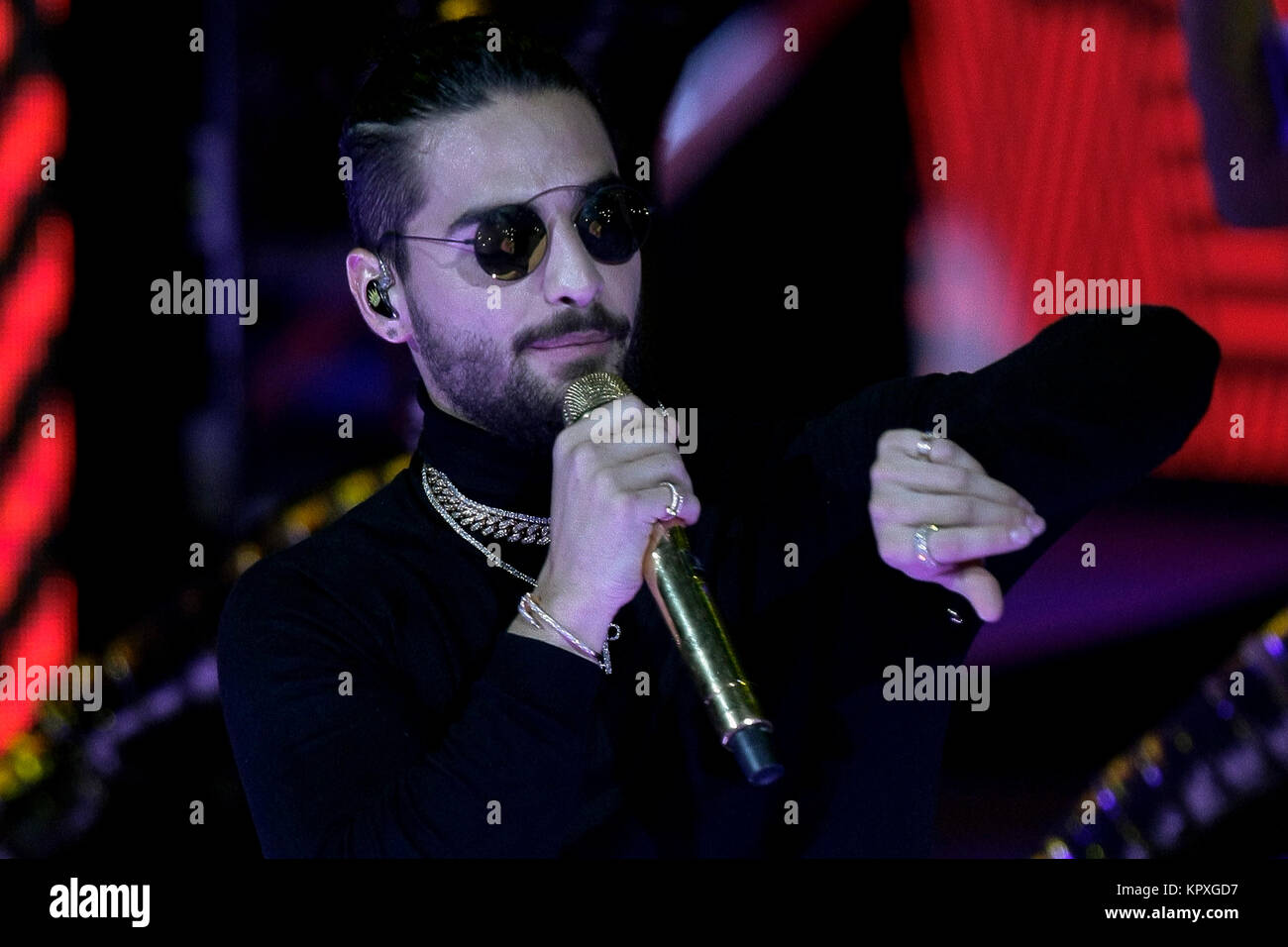 Maluma closes the year with concert in Mexico Stock Photo - Alamy