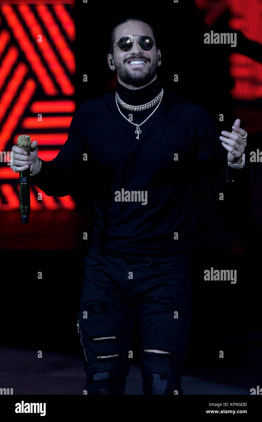 Maluma closes the year with concert in Mexico Stock Photo - Alamy