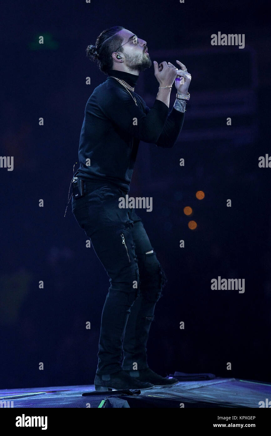 Maluma closes the year with concert in Mexico Stock Photo - Alamy