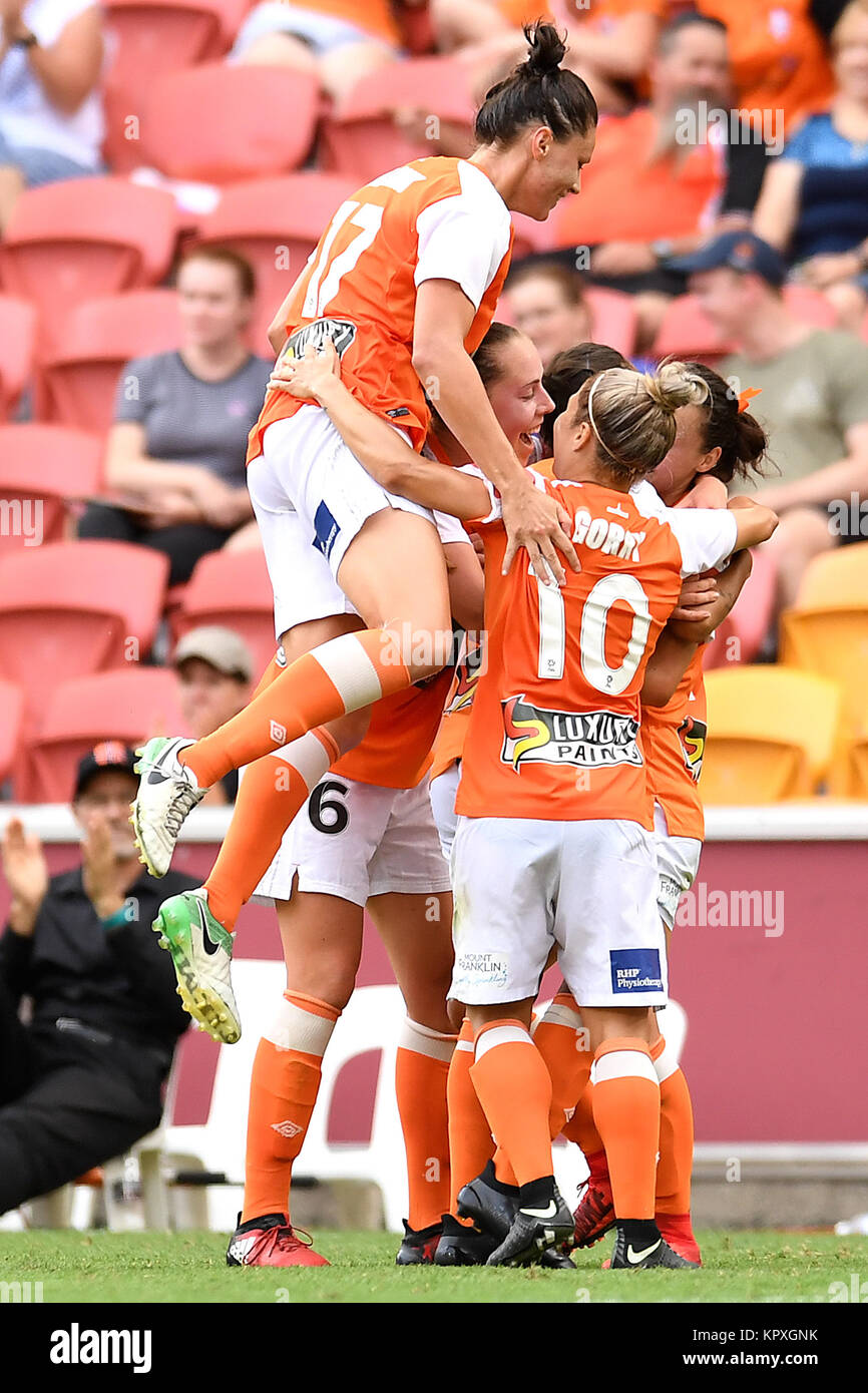 Brisbane, QUEENSLAND, AUSTRALIA. 17th Dec, 2017. Brisbane Roar players ...