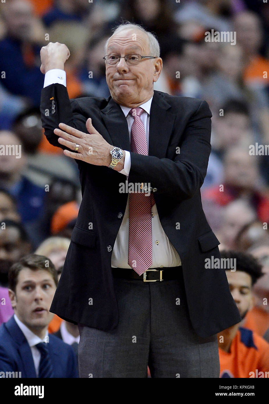 Washington, DC, USA. 16th Dec, 2017. 20171216 - Syracuse head coach JIM ...