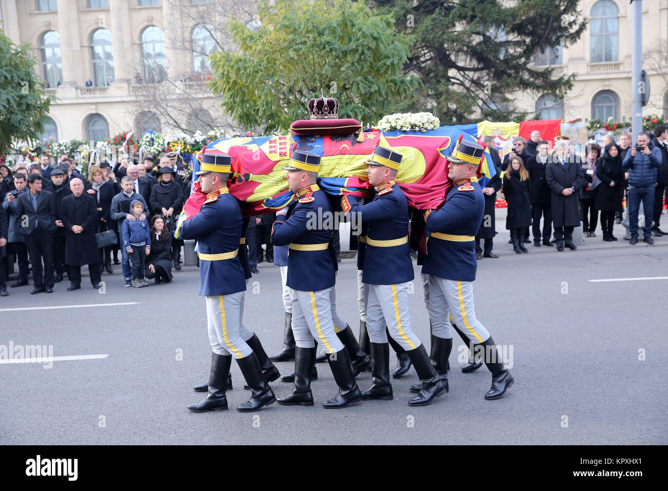 Bucharest, Romania. 16th Dec, 2017. The state funeral for the late ...