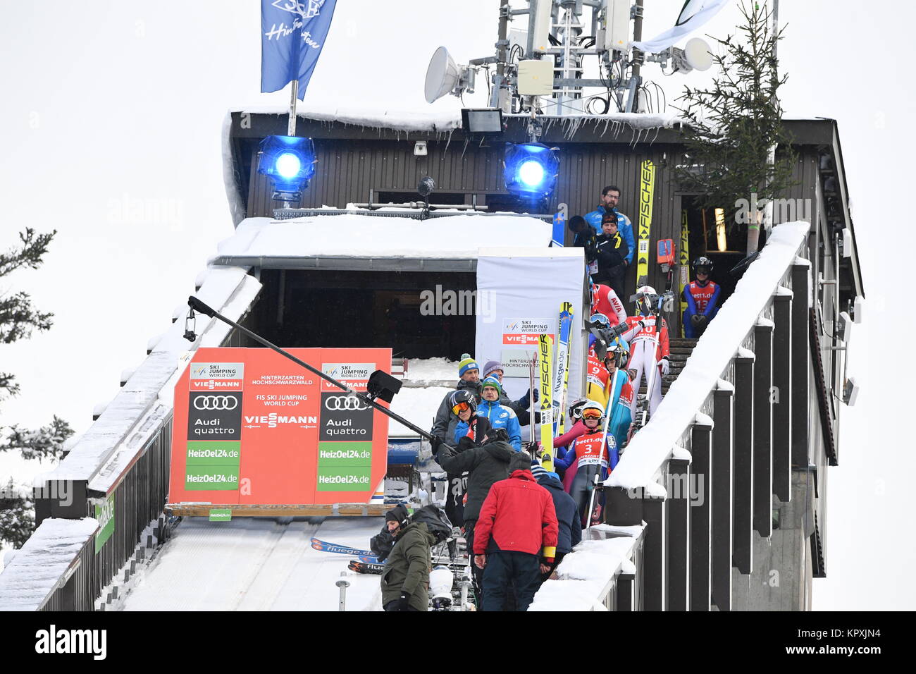 Hinterzarten, Germany. 17th Dec, 2017. The ramp in the Adler Ski ...