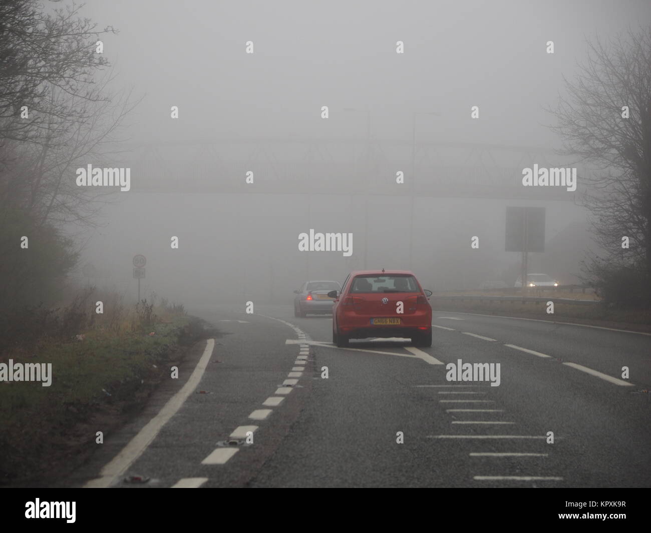 Detling Hill, Maidstone, Kent, UK. 17th Dec, 2017. UK Weather: thick ...