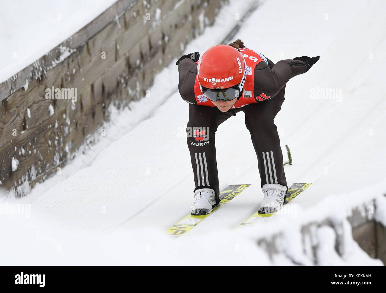 Hinterzarten, Germany. 17th Dec, 2017. Carina Vogt from Germany before ...