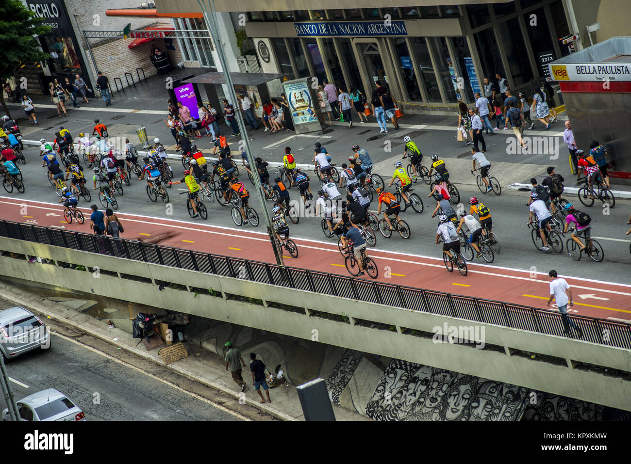 Sao Paulo, Brazil. 17th December, 2017. Cyclists protest this Sunday ...