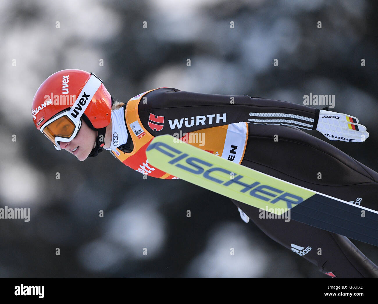 Hinterzarten, Germany. 17th Dec, 2017. Katharina Althaus from Germany ...