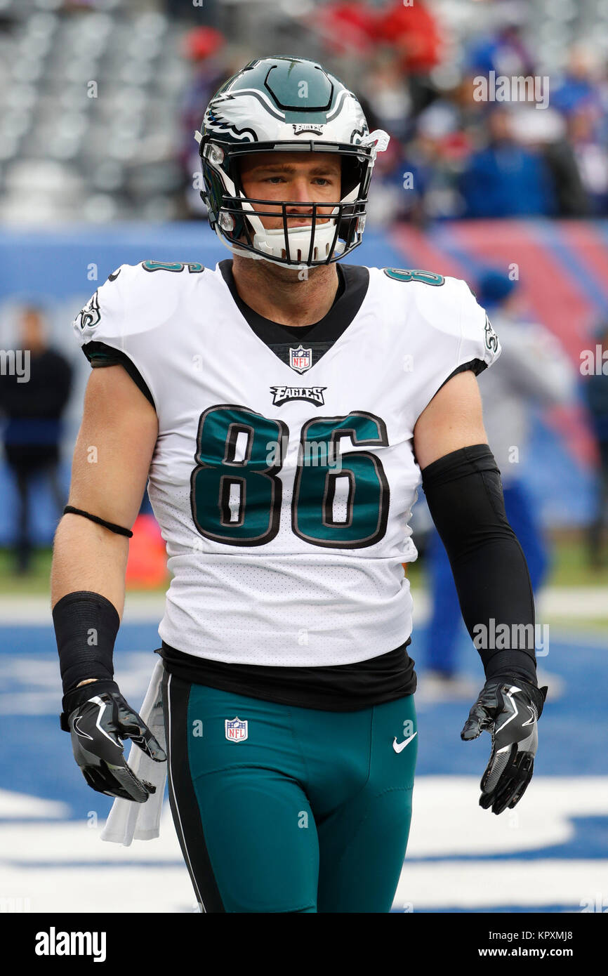 East Rutherford, New Jersey, USA. 17th Dec, 2017. Philadelphia Eagles tight end Zach Ertz (86 ...