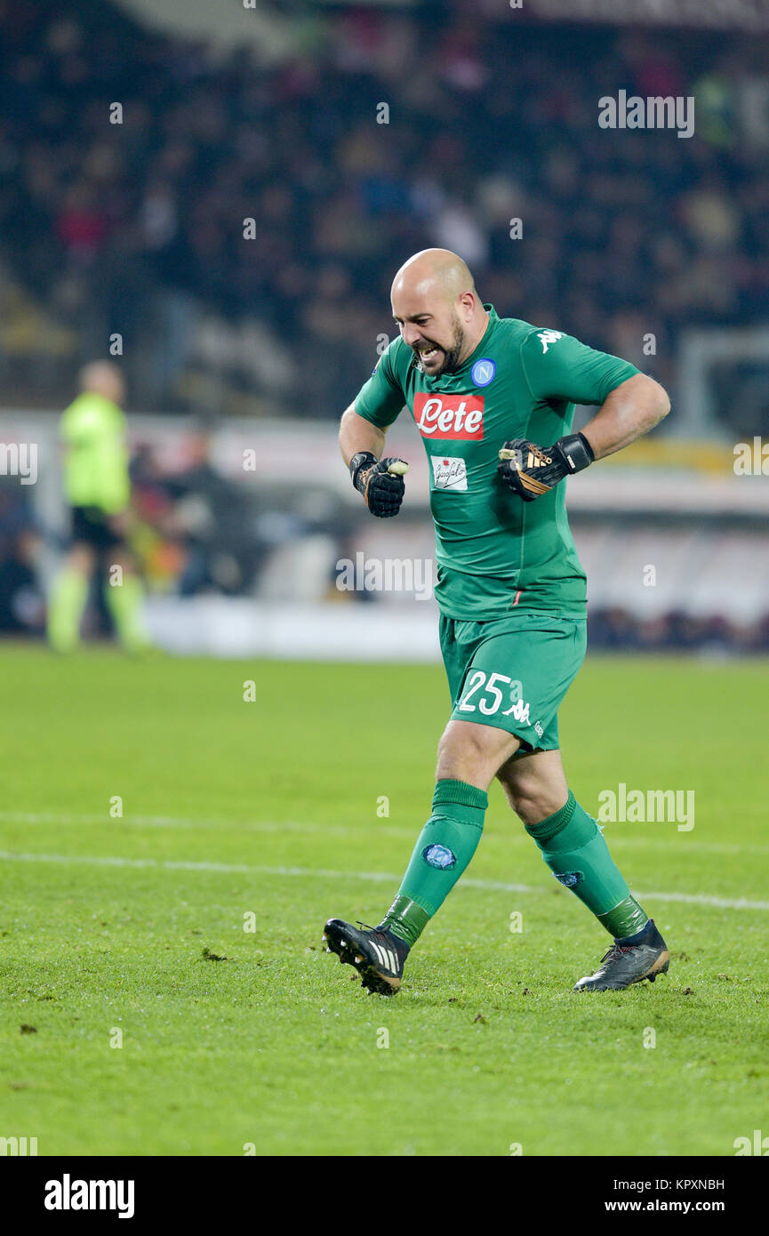 Turin, Italy. 16th Dec, 2017. Jos Manuel Reina (SSC Napoli), during the ...