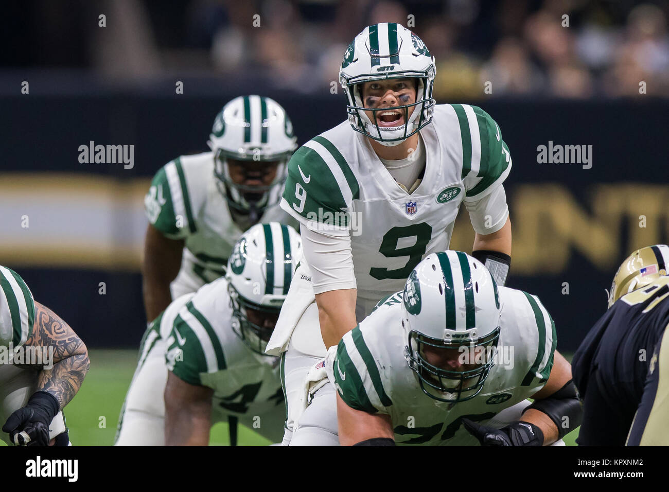 New Orleans, LA., USA. 17th December, 2017. New York Jets quarterback ...