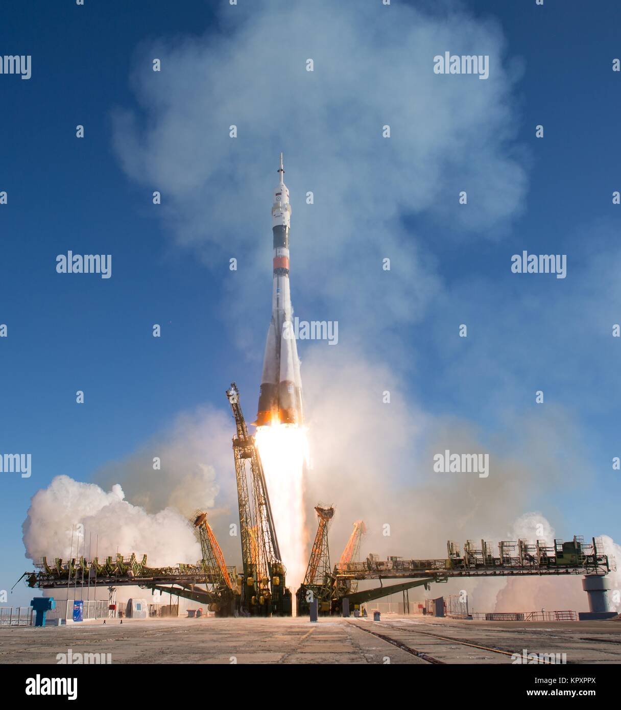 Baikonur, Kazakhstan. 17th Dec, 2017. The Russian Soyuz rocket and ...