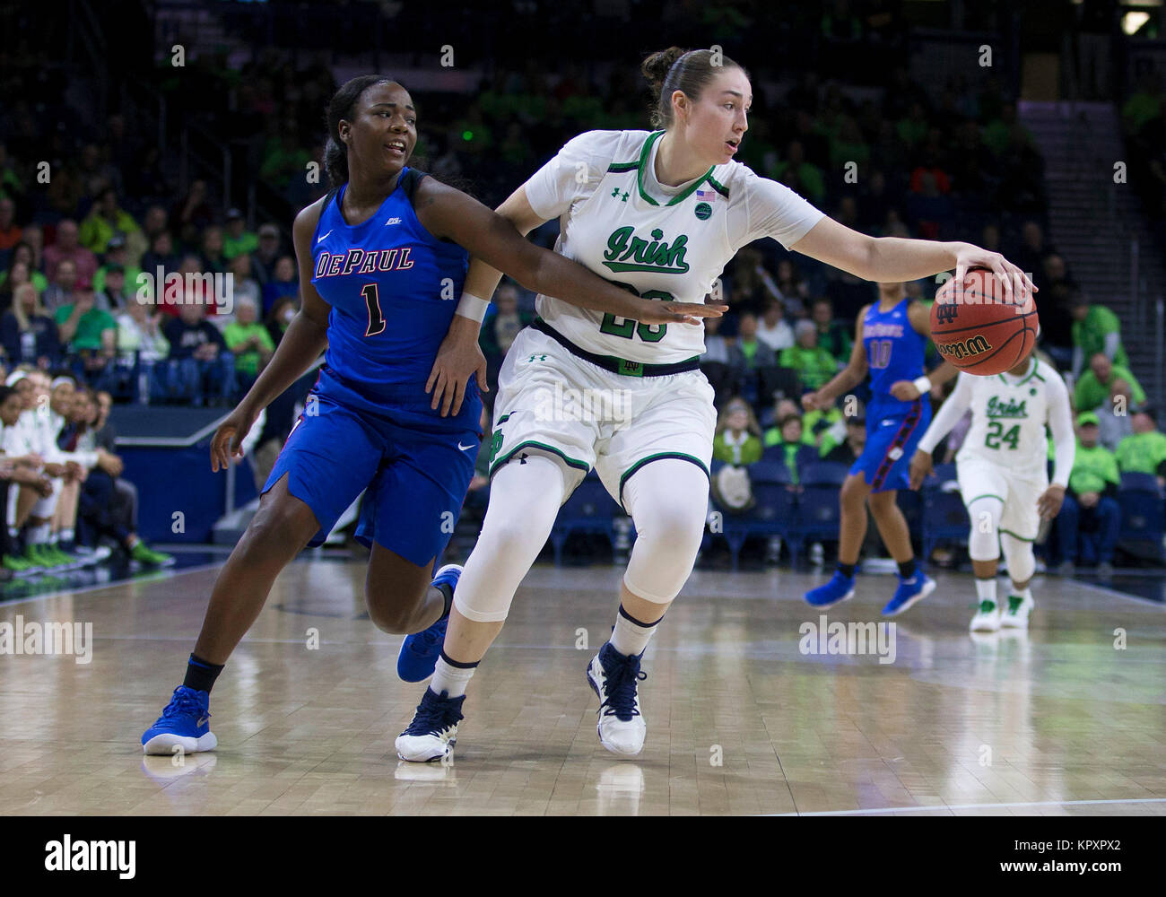 South Bend, Indiana, USA. 17th Dec, 2017. Notre Dame forward Jessica ...