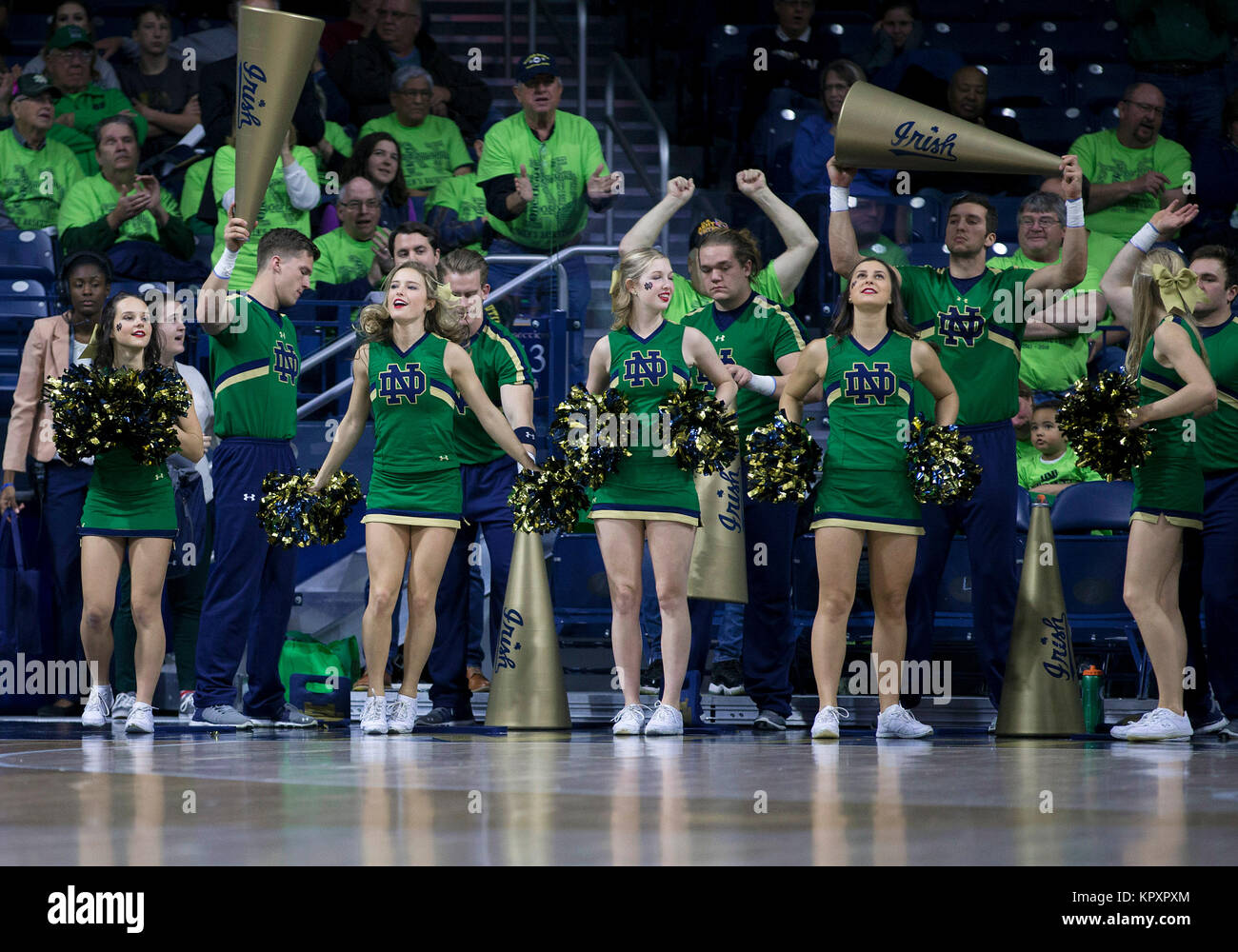 Notre Dame Cheerleaders During Game High Resolution Stock Photography ...
