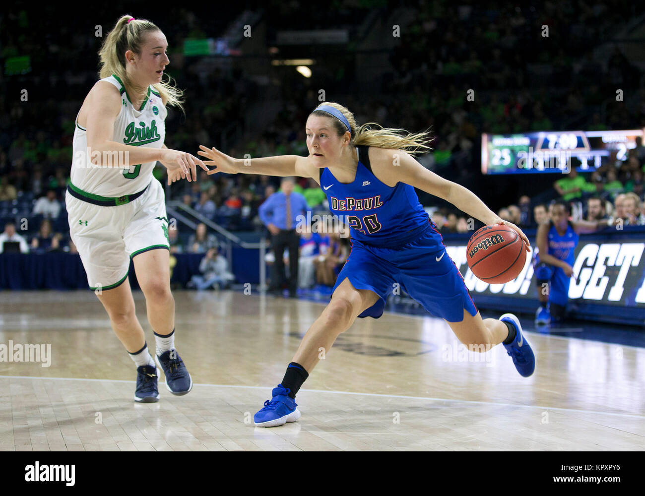 South Bend, Indiana, USA. 17th Dec, 2017. DePaul guard Kelly Campbell ...