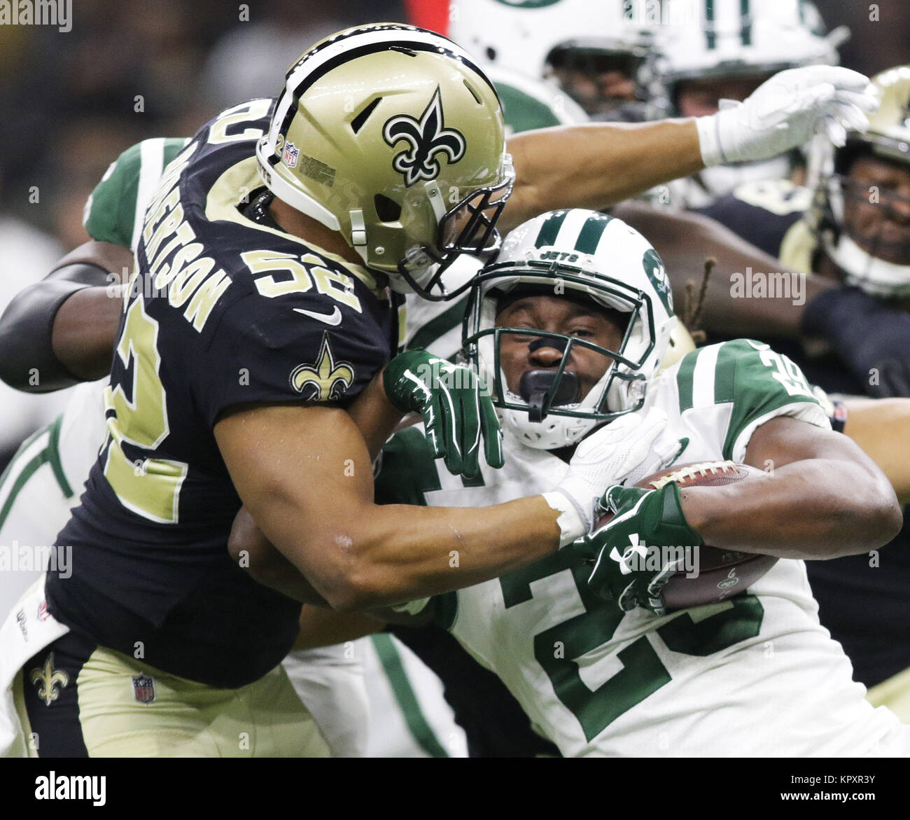 New Orleans, Louisiana, USA. 17th Dec, 2017. (L-R) New Orleans Saints ...
