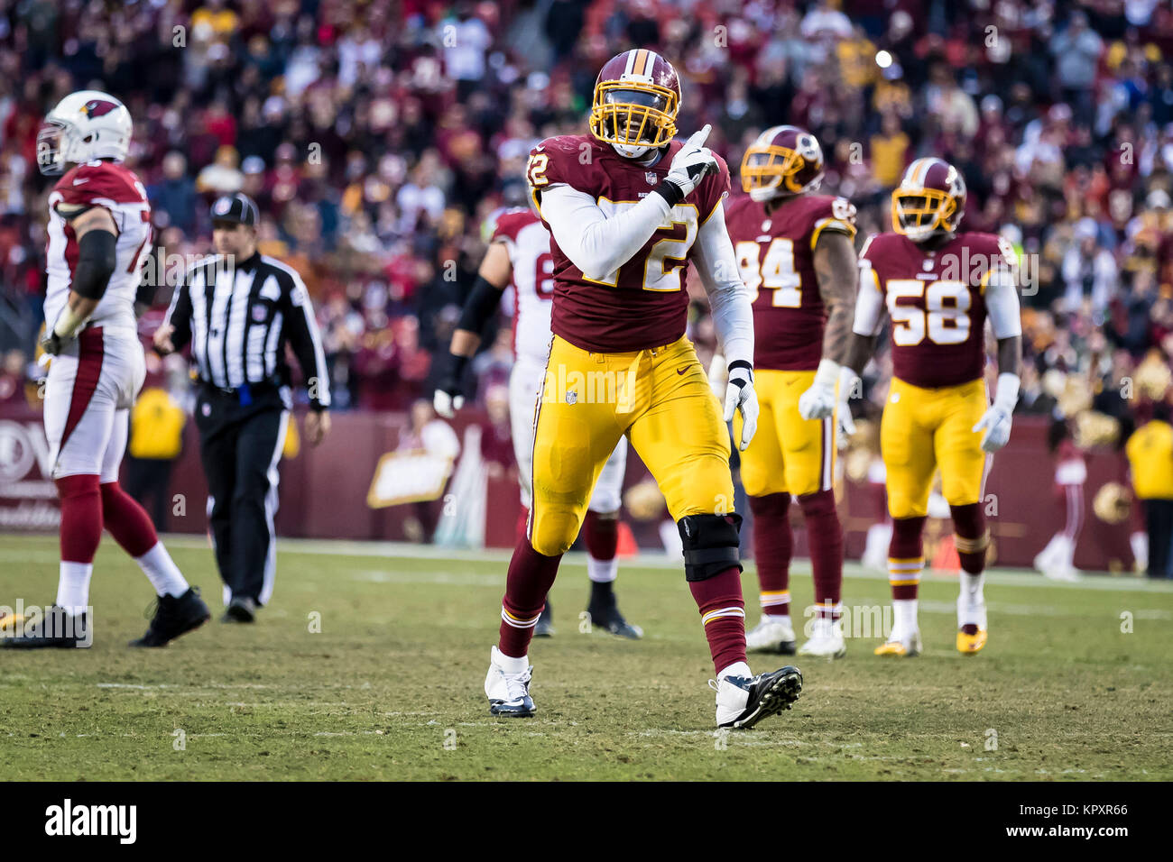 Landover, Maryland, USA. 17th Dec, 2017. Washington Redskins offensive ...