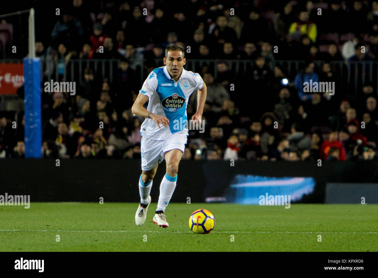 Soccer player Fernando Navarro during the match between FC Barcelona ...