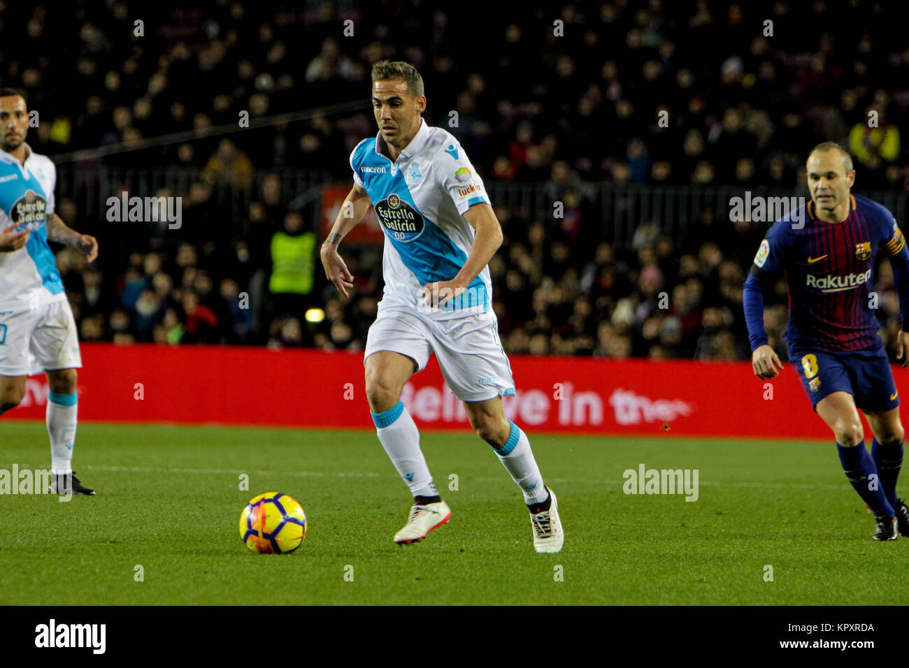 Soccer player Fernando Navarro during the match between FC Barcelona ...