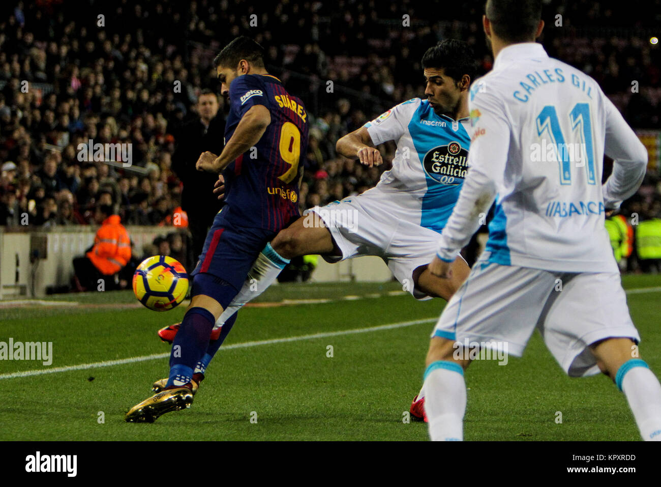 Soccer player Luis Suarez during the match between FC Barcelona against ...