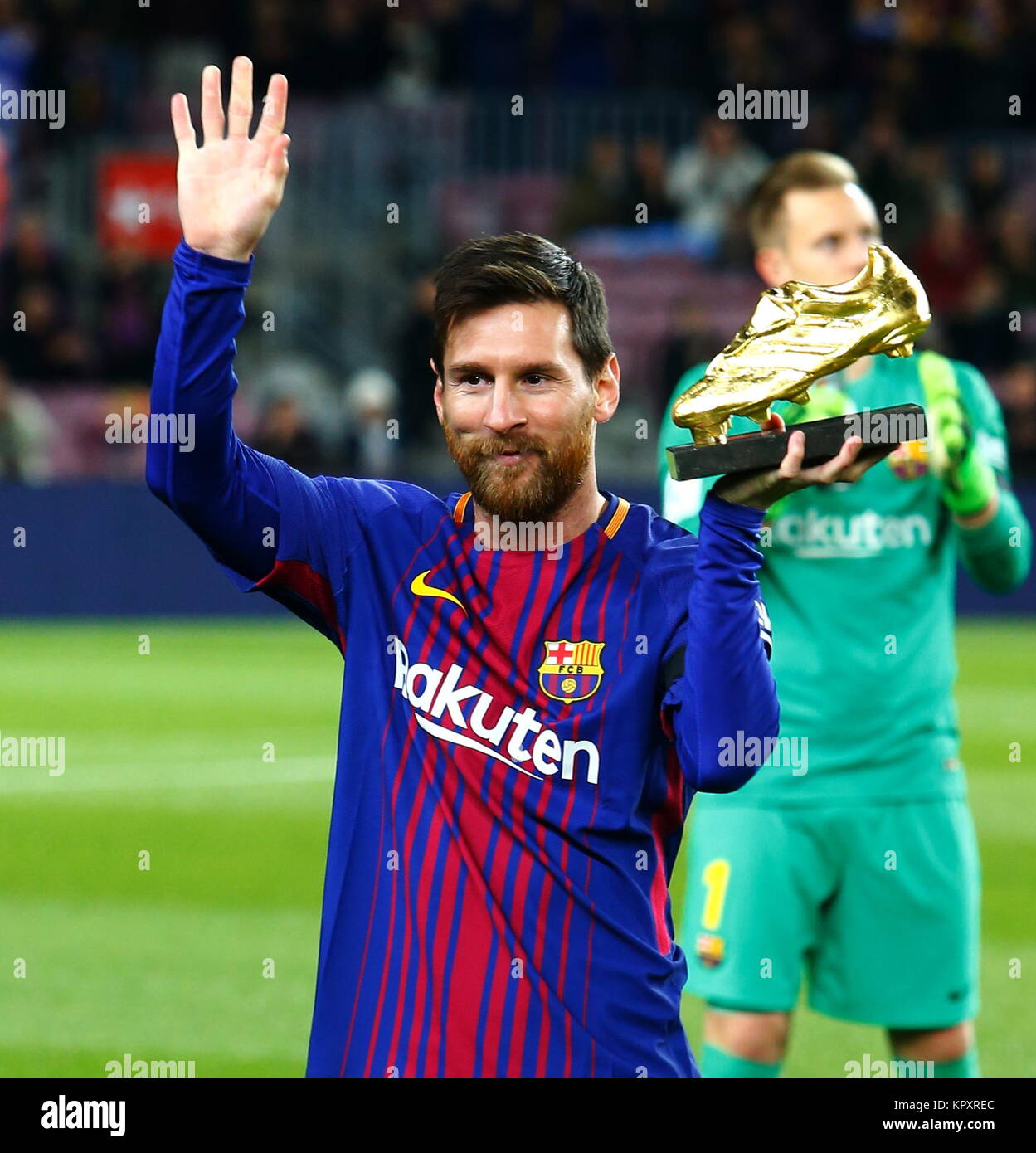 Barcelona, Spain. 17th Dec, 2017. Lionel Messi (10) during the match ...