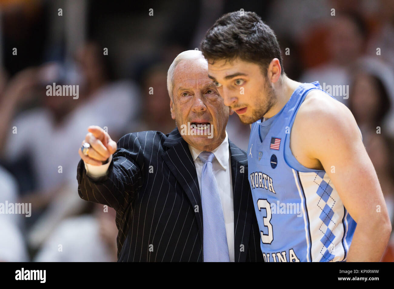 December 17, 2017: head coach Roy Williams of the North Carolina Tar ...