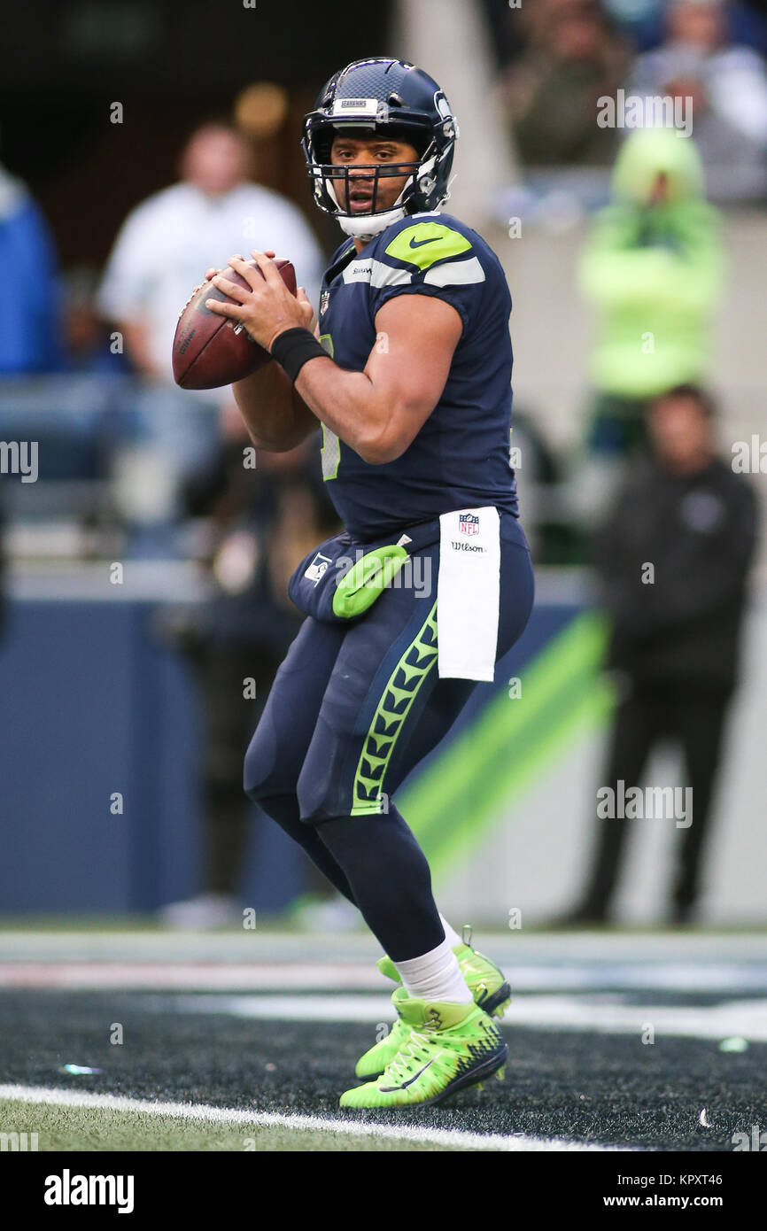 Seattle, WA, USA. 17th Dec, 2017. Seattle Seahawks quarterback Russell ...