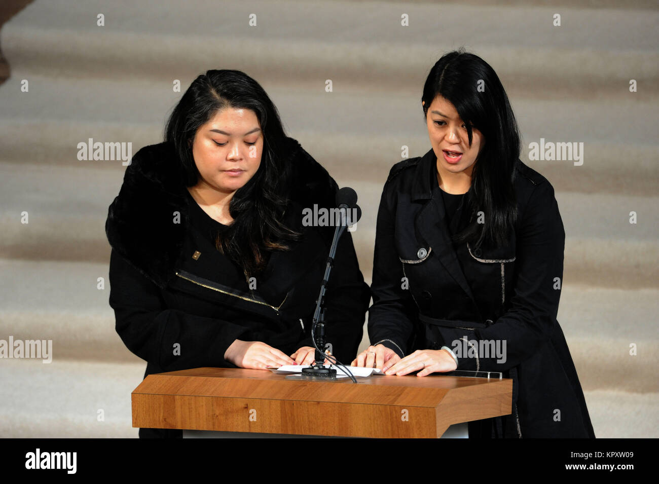 San Francisco, California, USA. 17th Dec, 2017. Tania Lee, left and ...