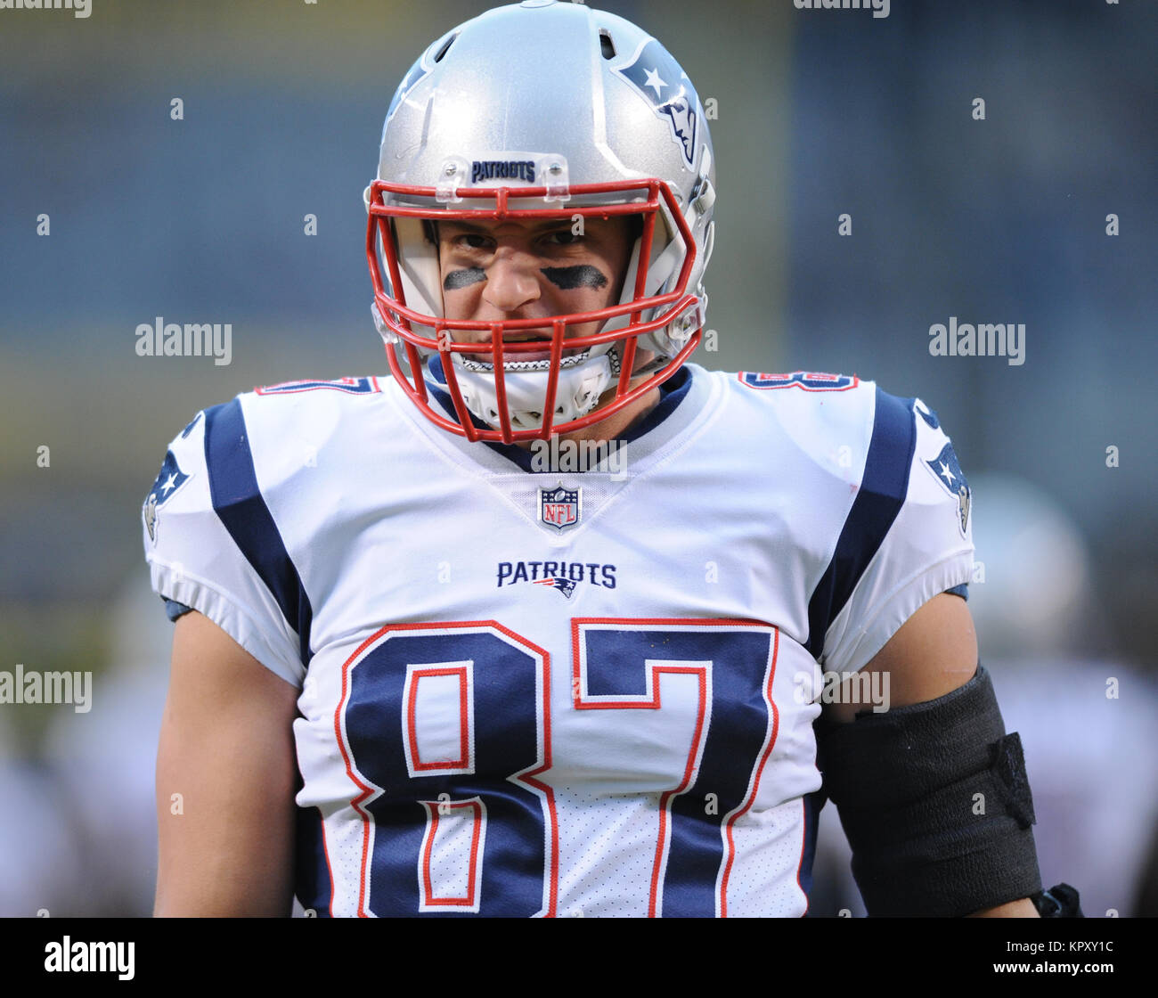 Dec 17th, 2017: Patriots Rob Gronkowski #87during the New England ...