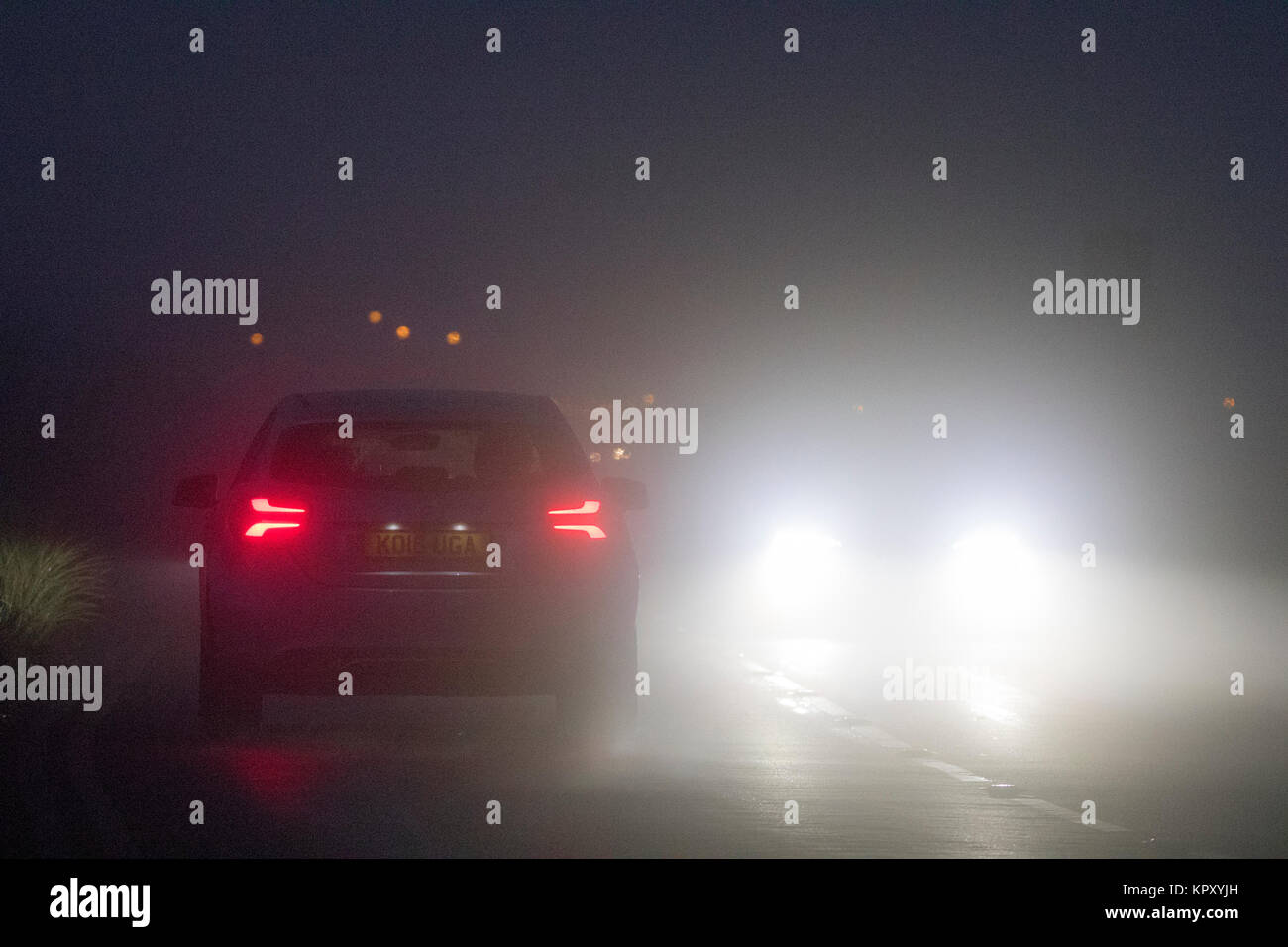 Southport, Merseyside. Dense Fog. 18th December 2017. UK Weather ...