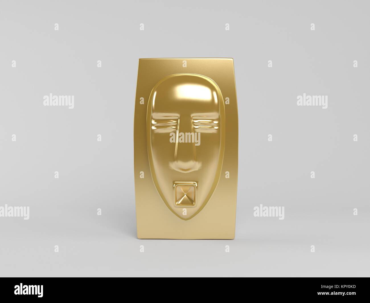 3d golden mask Stock Photo - Alamy