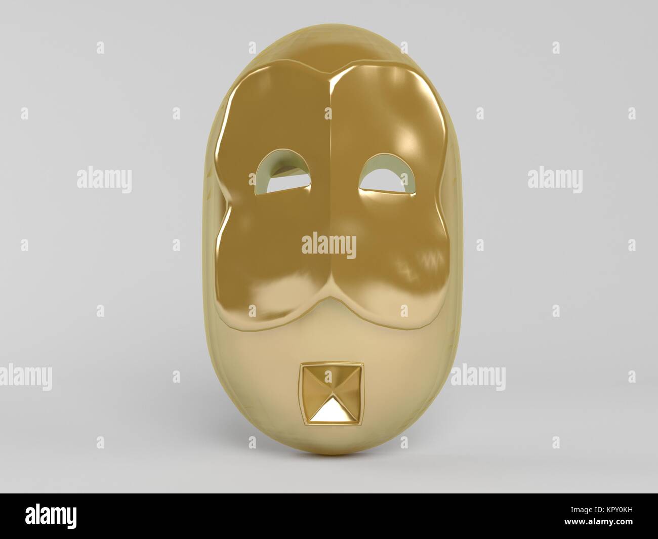 3d golden mask Stock Photo - Alamy