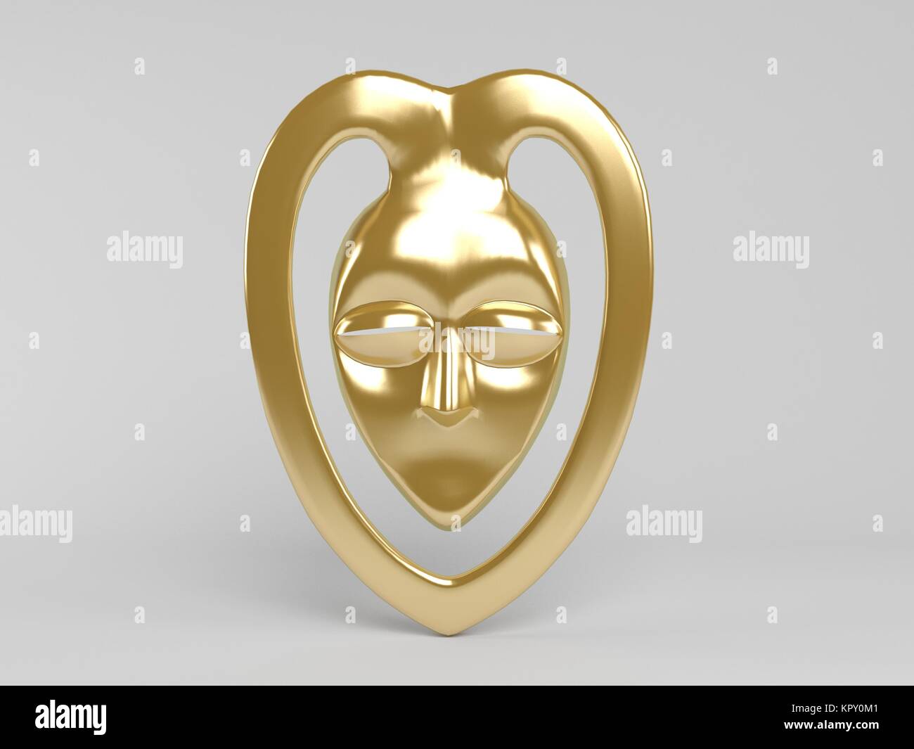 3d golden mask Stock Photo - Alamy