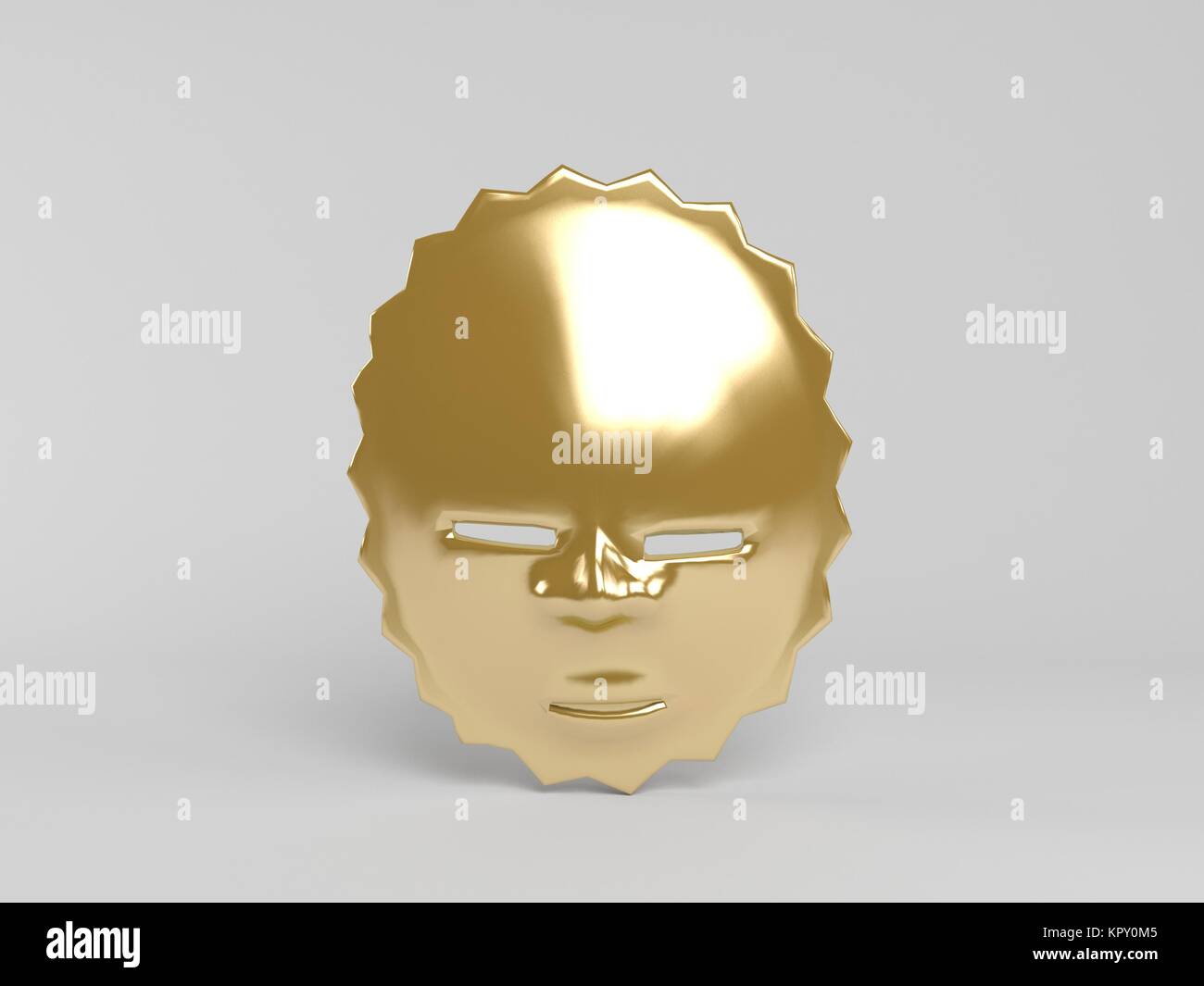 3d golden mask Stock Photo - Alamy