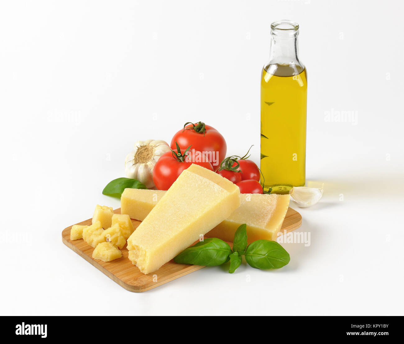 parmesan cheese, vegetables and olive oil Stock Photo - Alamy