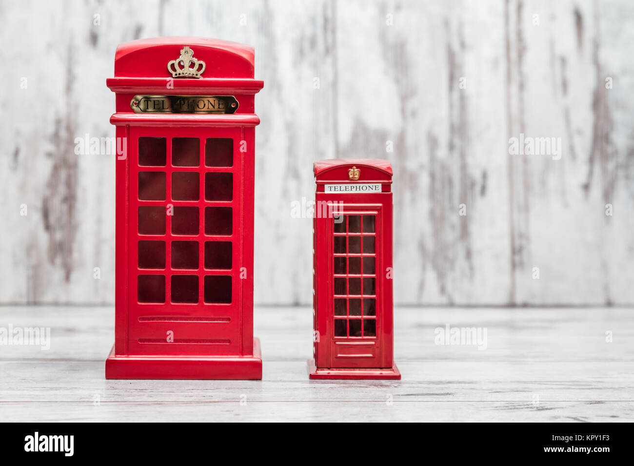 Decorative Money Box as Classic British Red Phone Booth Stock Photo - Alamy