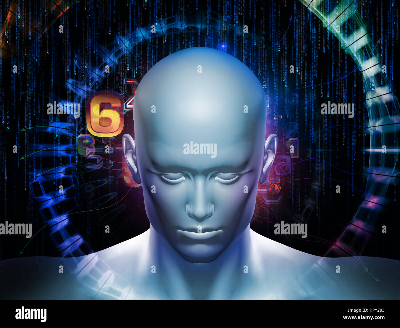 Realms of Digital Thoughts Stock Photo - Alamy
