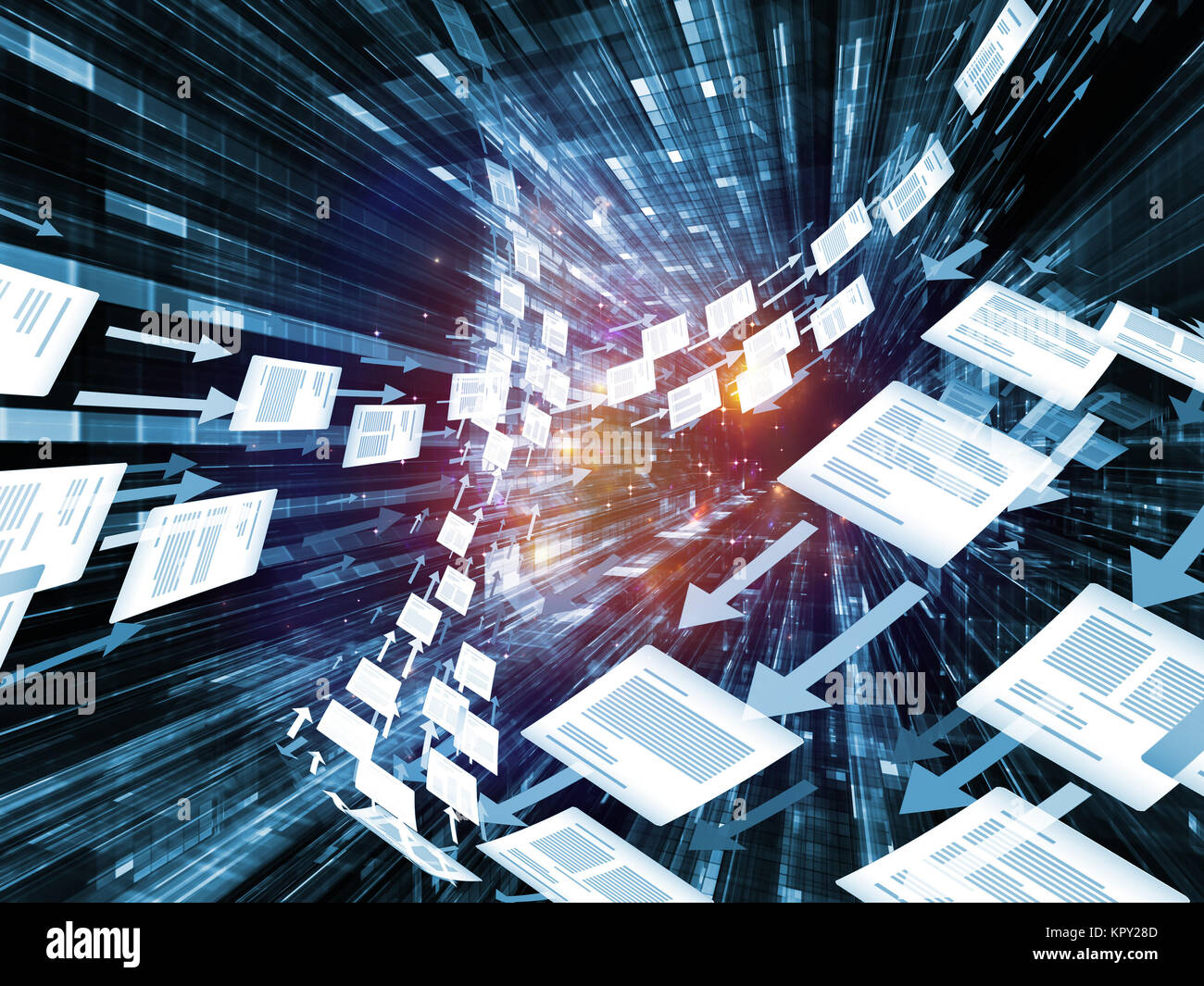 Lights of Paperwork Stock Photo - Alamy